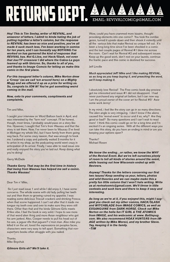 Returns Dept. | Revival Wiki | Fandom