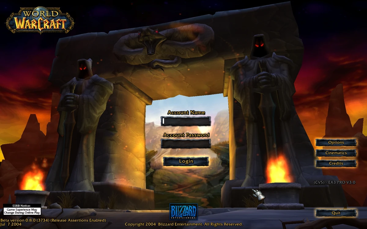 0.8.0.3734 WoW Beta Klient Jul 7, 2004 | Reznik Wiki | Fandom