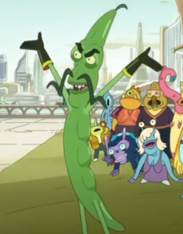 Cartoon String Bean Man