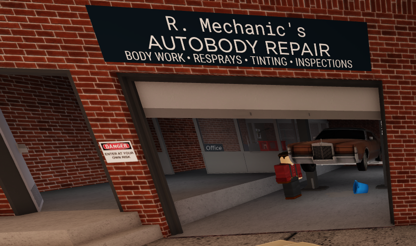 Red Mechanic's Autobody Repair | Right 2 Fight Roblox Wiki | Fandom