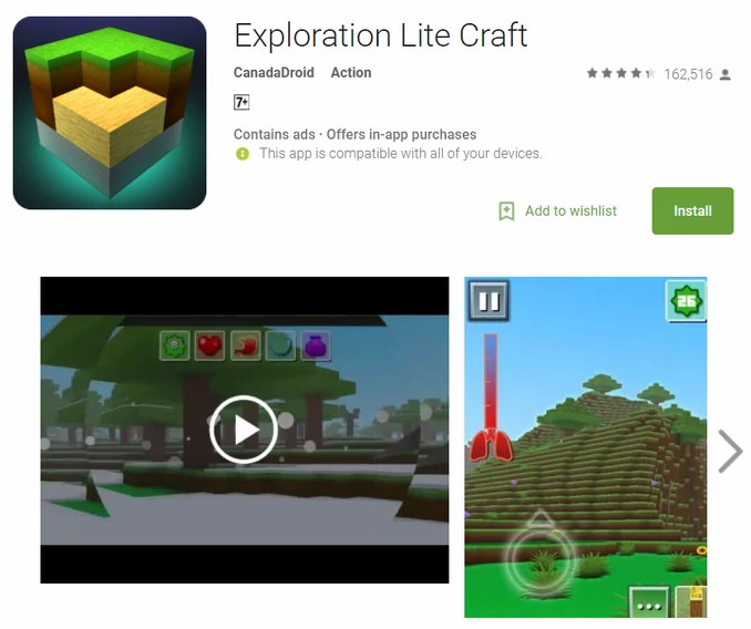 Exploration Lite Craft | Ripoffs Wiki | Fandom