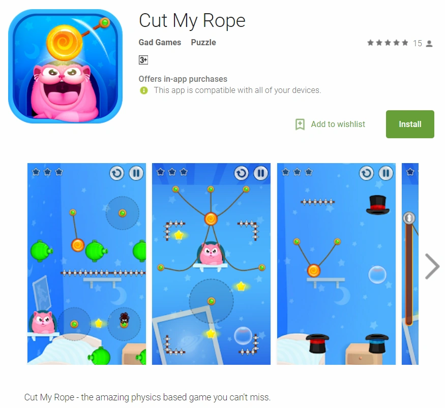 Cut My Rope | Ripoffs Wiki | Fandom