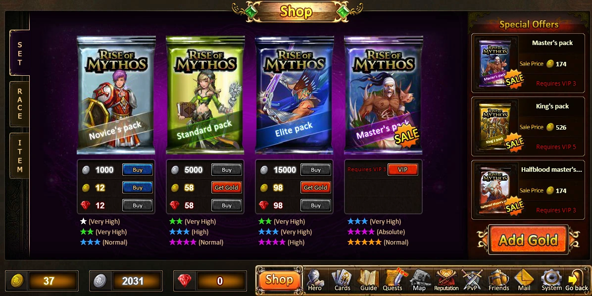 Shop | Rise Of Mythos Wiki | Fandom