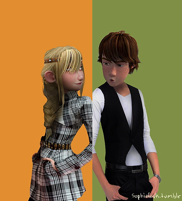 Modern Hiccup And Astrid