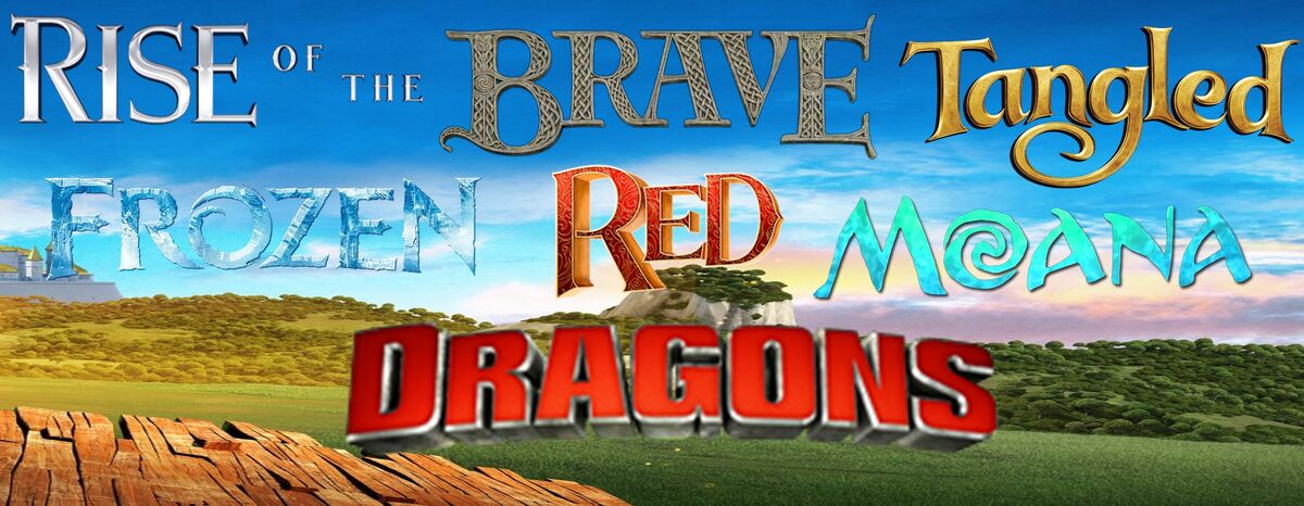 Rise Of The Brave Tangled Frozen Red Moana Dragons Rise Of The Brave