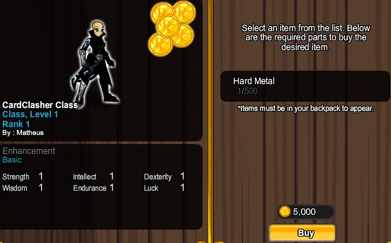 CardClasher Class | Rise Of Void aqwps Wikia | Fandom