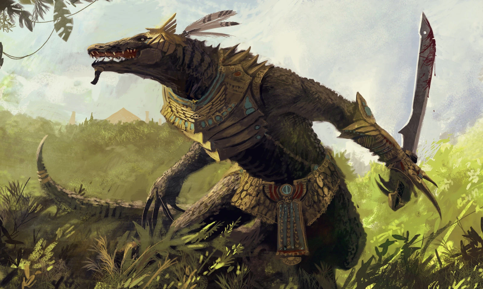 Aztec Lizard Warrior