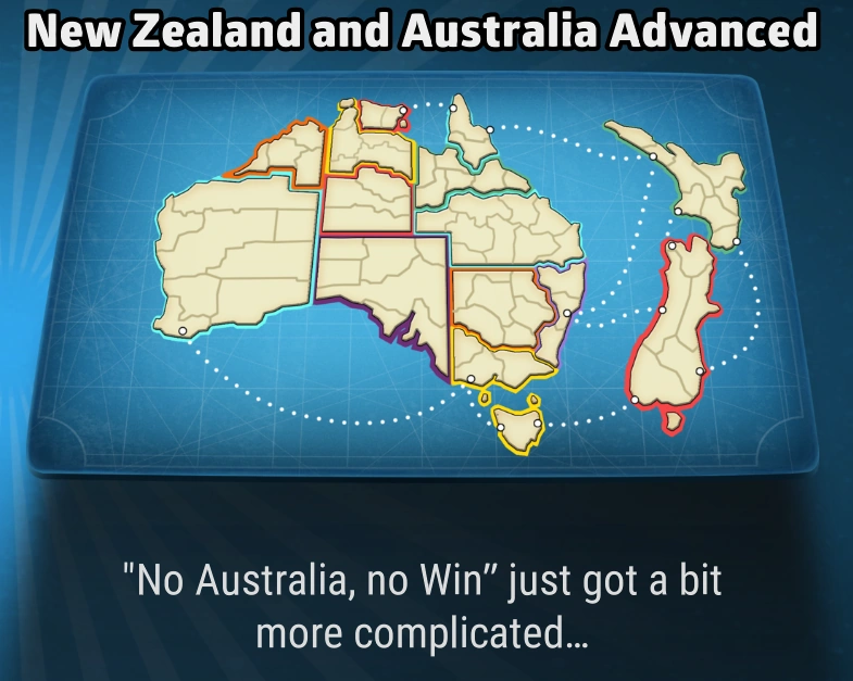 New Zealand and Australia Advanced Map | Risk: Global Domination Wiki ...