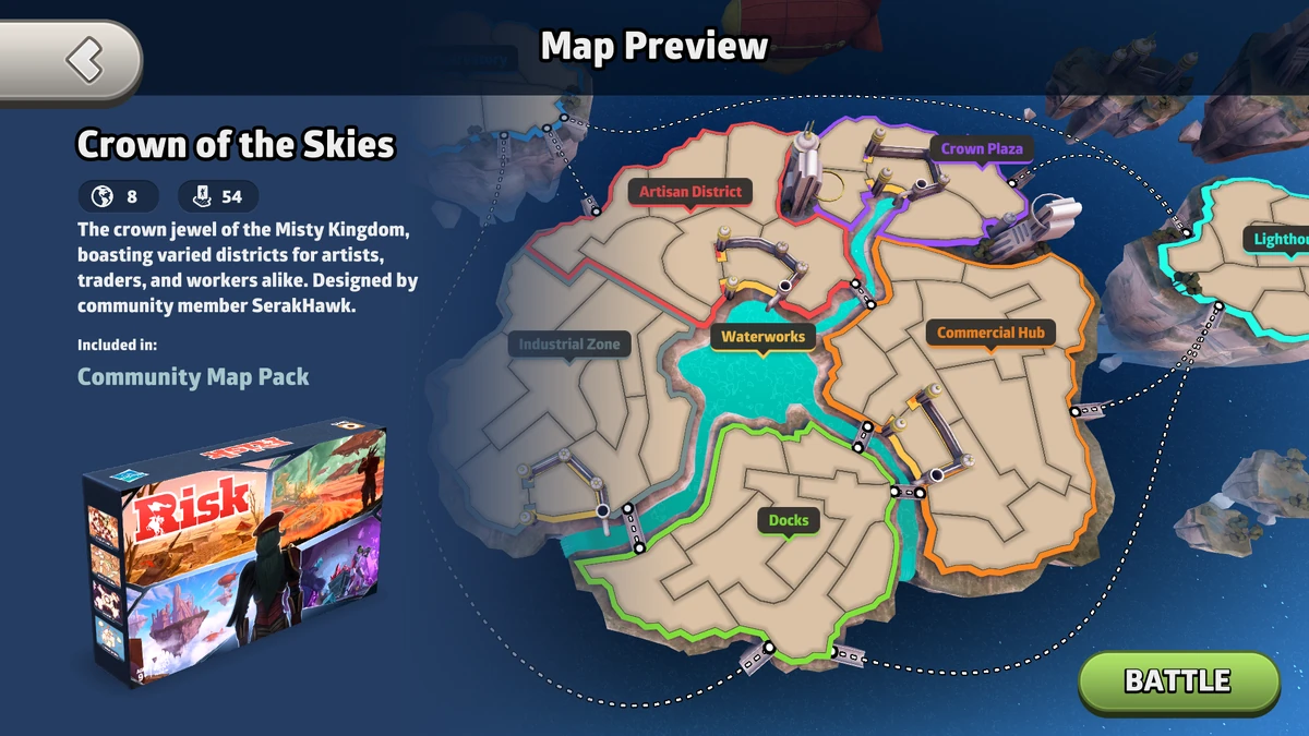 Crown of the Skies Map | Risk: Global Domination Wiki | Fandom