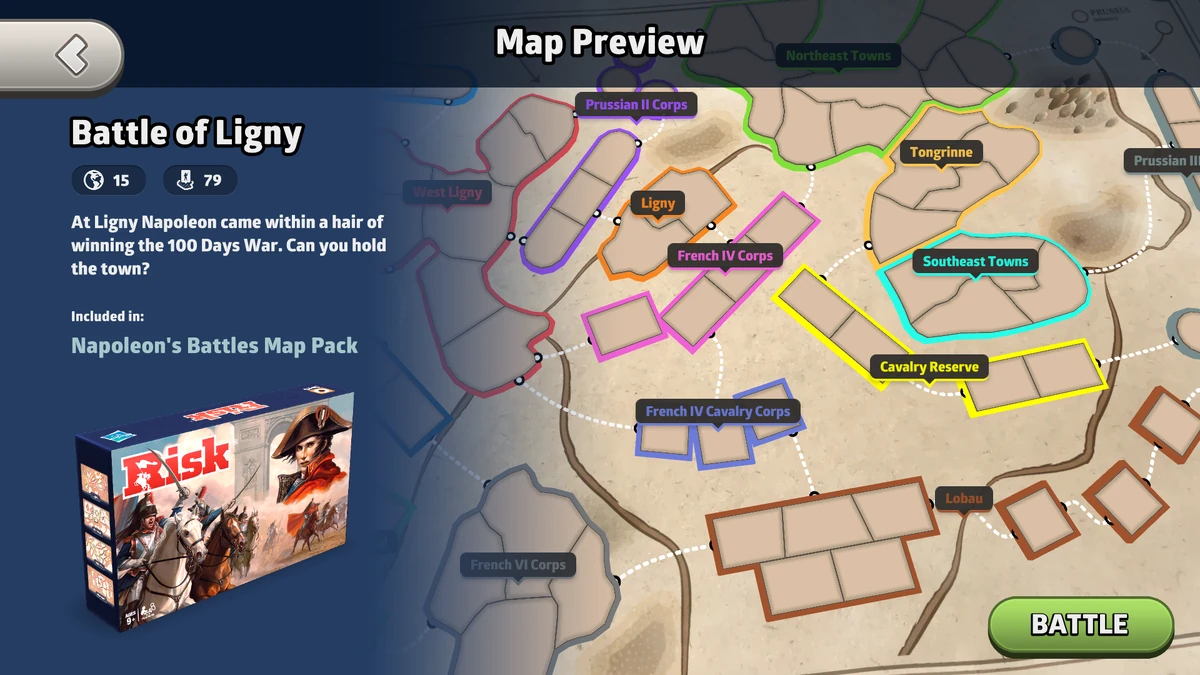 Battle of Ligny Map | Risk: Global Domination Wiki | Fandom