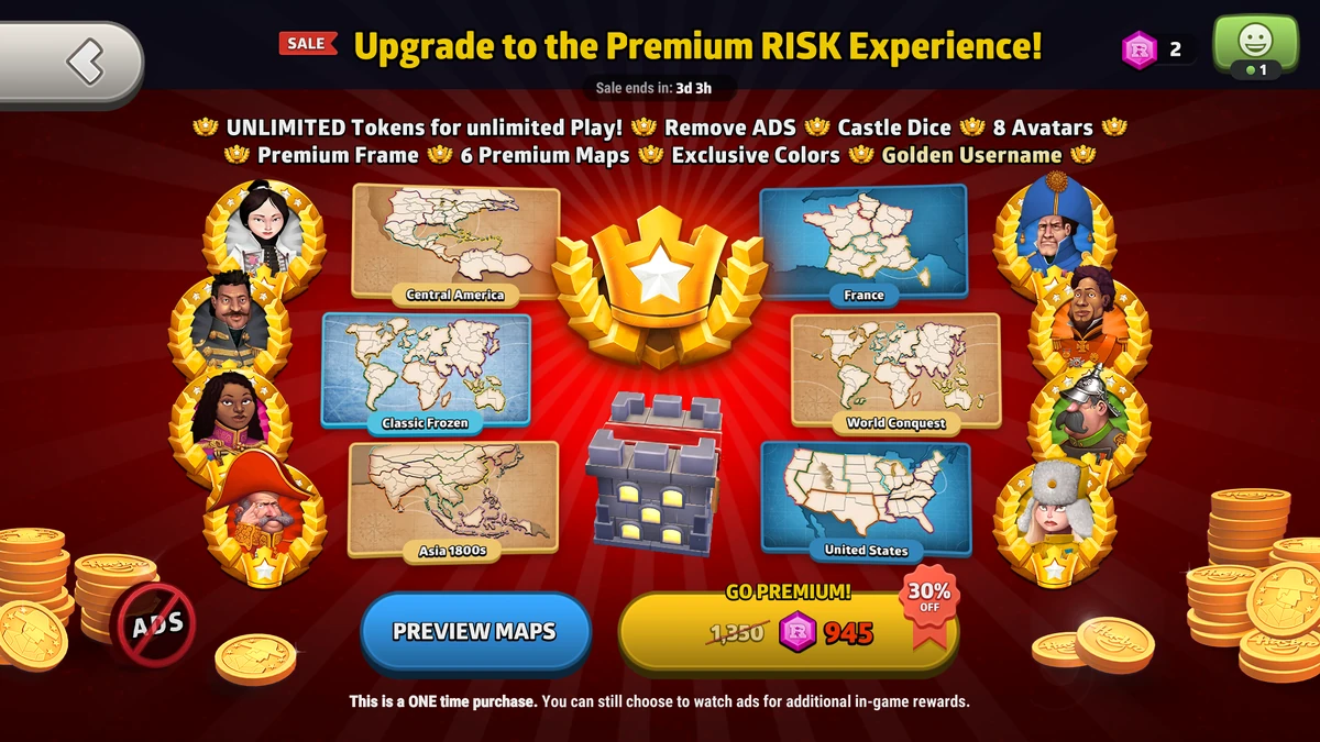 Tokens and Premium | Risk: Global Domination Wiki | Fandom