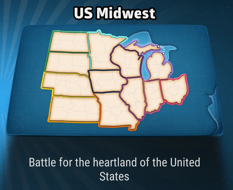 US Midwest Map | Risk: Global Domination Wiki | Fandom