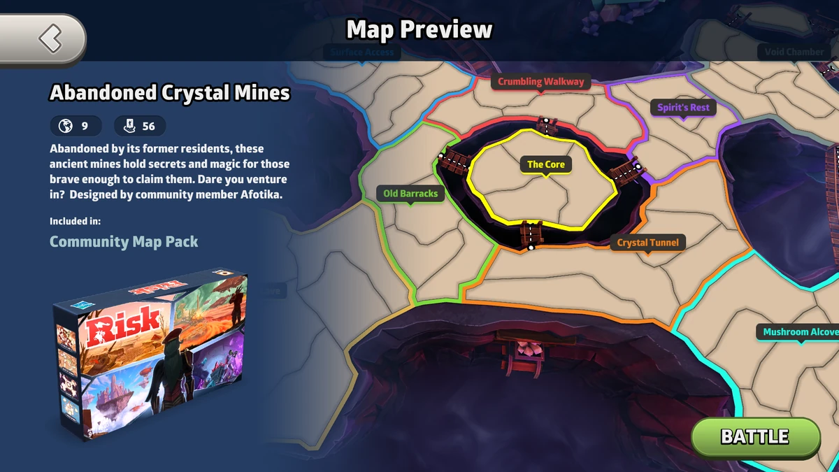 Abandoned Crystal Mines Map | Risk: Global Domination Wiki | Fandom