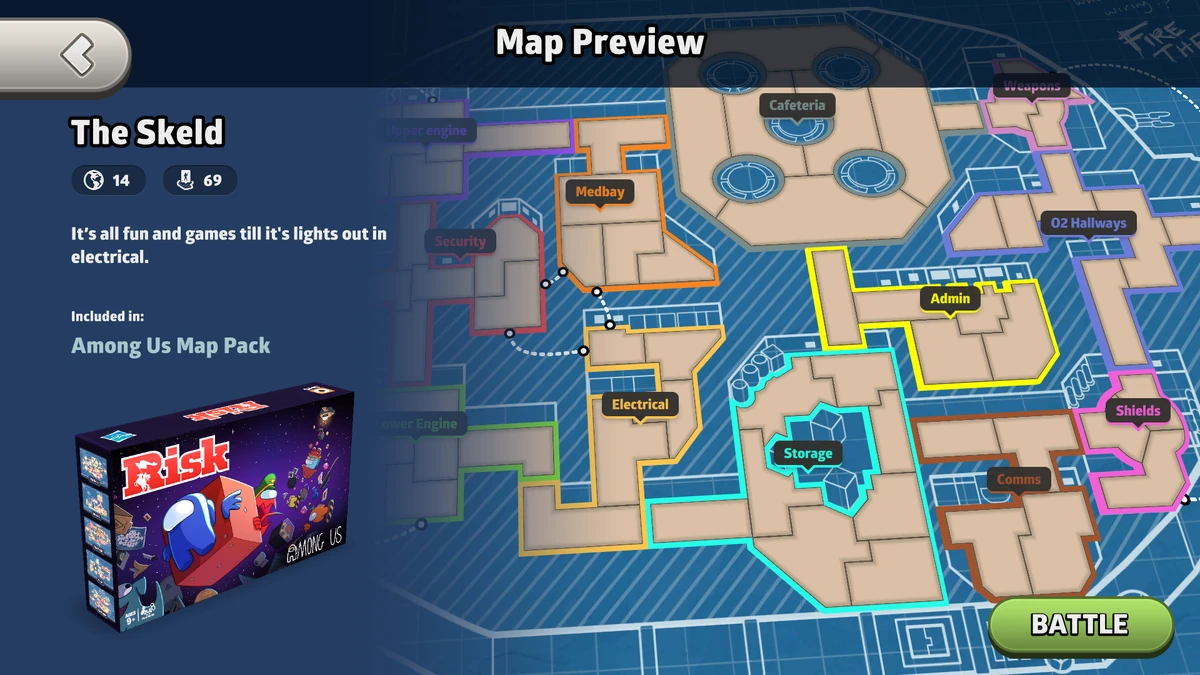 The Skeld Map | Risk: Global Domination Wiki | Fandom