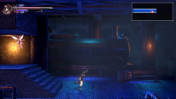 Bloodstained train station store