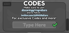 Codes | RNG Rollers Wiki | Fandom