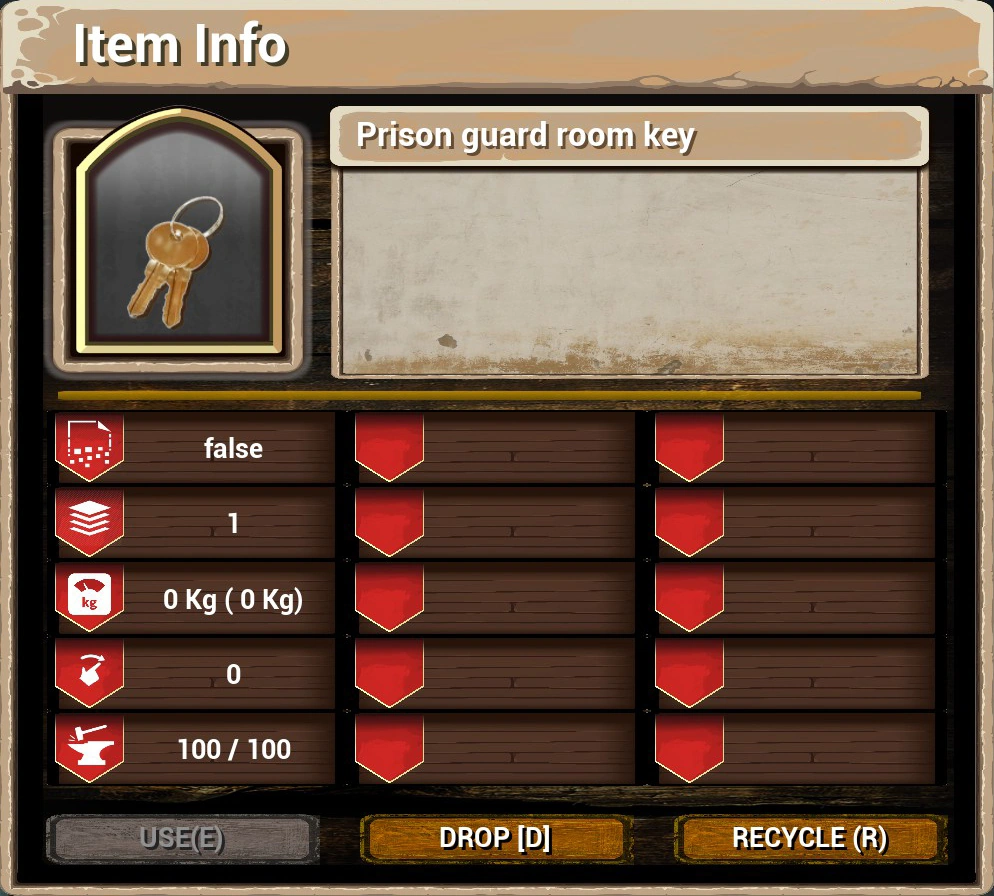 Prison Guard Room Key - Official Road to Eden Wiki
