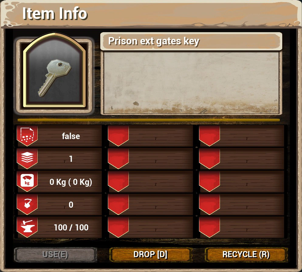 Prison Ext Gates Key - Official Road to Eden Wiki