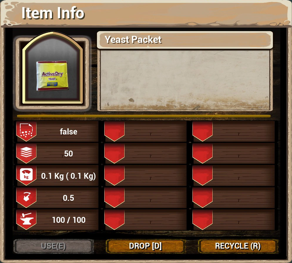 Yeast Packet - Official Road to Eden Wiki