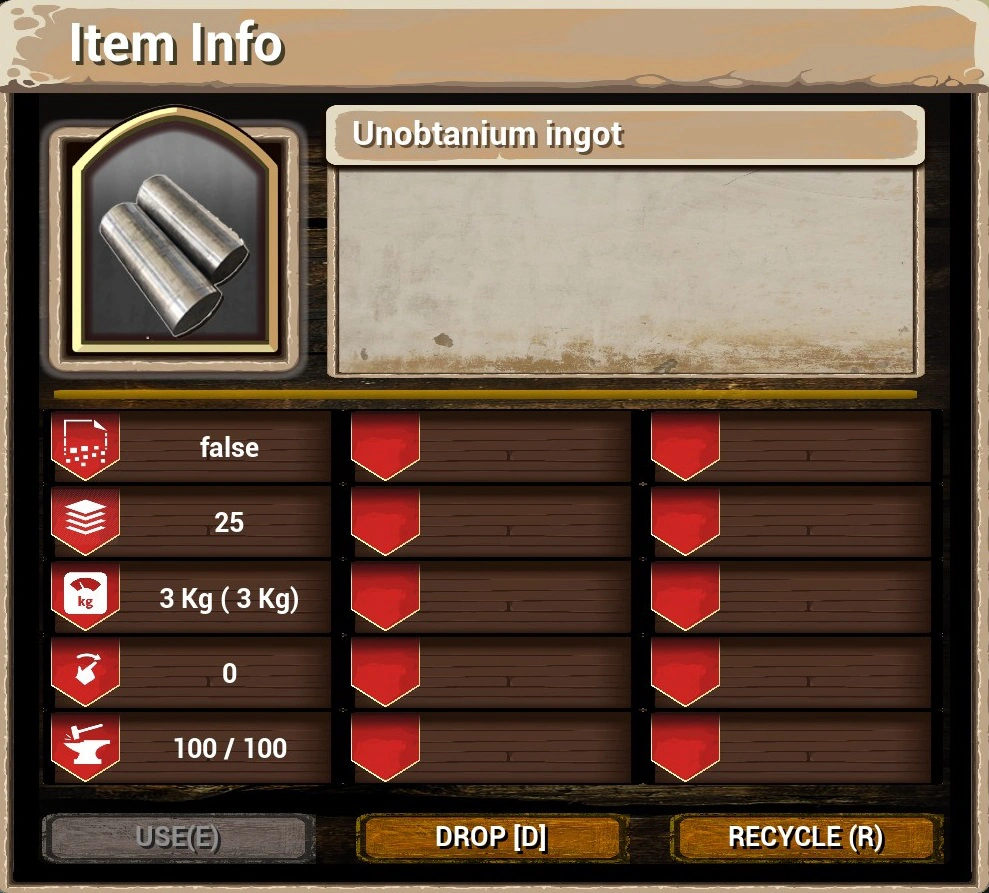 Unobtainium Ingot - Official Road to Eden Wiki