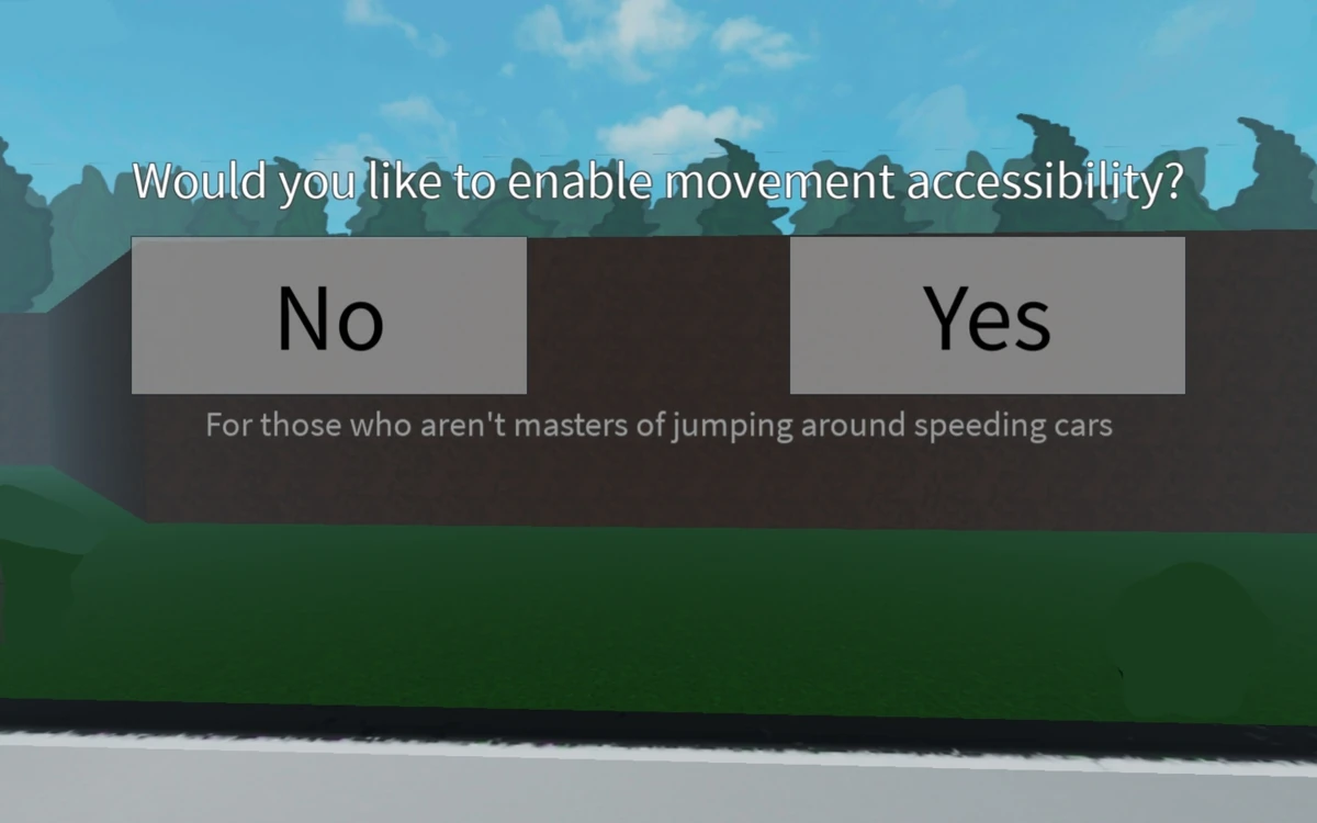Movement Accessibility Screen | Roblox An Infinite Road Trip Wiki | Fandom