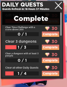 Daily Quests | Roblox Anime Dimensions Wiki | Fandom