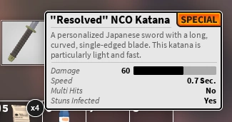 NCO Katana | Roblox Apocalypse Rising Wiki | Fandom