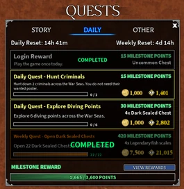 Daily Quests | Arcane Odyssey Wiki | Fandom