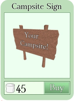 Campsite sign | Roblox Backpacking Wiki | Fandom