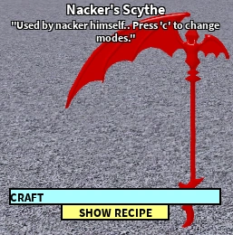 Nacker's Scythe | ROBLOX Craftwars Wikia | Fandom