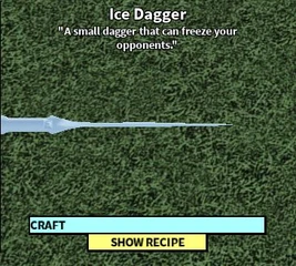Ice Dagger | ROBLOX Craftwars Wikia | Fandom