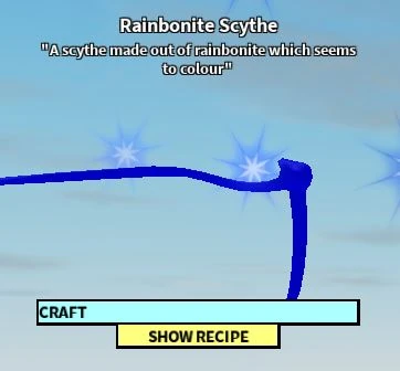 Rainbonite Scythe | ROBLOX Craftwars Wikia | Fandom