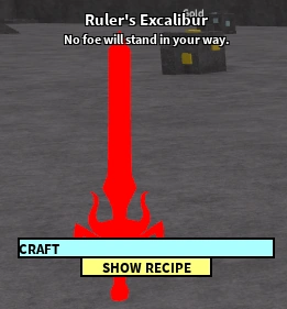 Ruler's Excalibur | ROBLOX Craftwars Wikia | Fandom