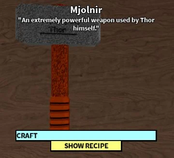 Mjolnir | ROBLOX Craftwars Wikia | Fandom