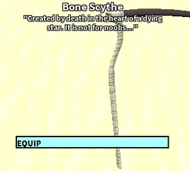 Bone Scythe | ROBLOX Craftwars Wikia | Fandom