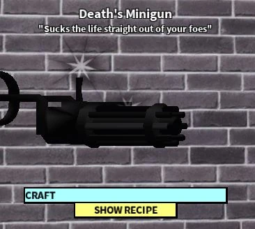 Death's Minigun | ROBLOX Craftwars Wikia | Fandom