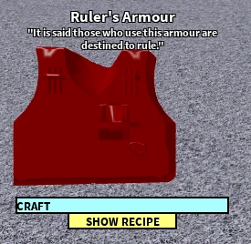 Ruler's Armour | ROBLOX Craftwars Wikia | Fandom