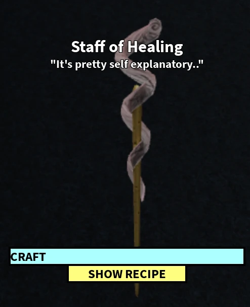 Staff of Healing | ROBLOX Craftwars Wikia | Fandom