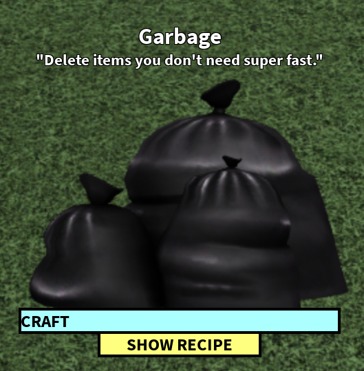 Garbage | ROBLOX Craftwars Wikia | Fandom