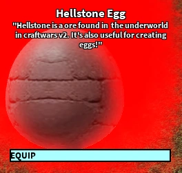 Hellstone Egg | ROBLOX Craftwars Wikia | Fandom