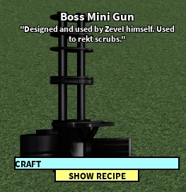 Boss Mini Gun | ROBLOX Craftwars Wikia | Fandom