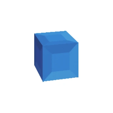 3d Cube Blue
