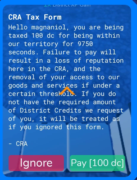 CRA Taxes | District Cascade Wiki | Fandom