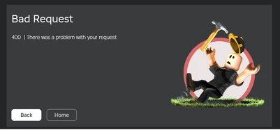 Error 400 | Roblox Errors Wiki | Fandom