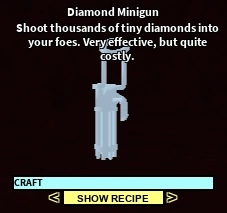 Diamond Minigun | Roblox: Exotic Craftwars Wiki | Fandom