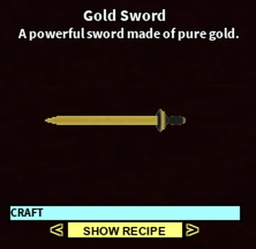 Sword Made Of Gold