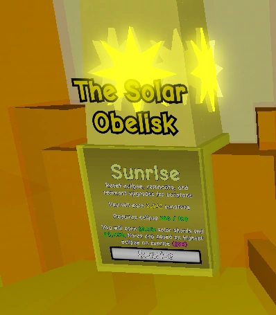 The Solar Obelisk | Roblox Grass Cutting Incremental Wiki | Fandom