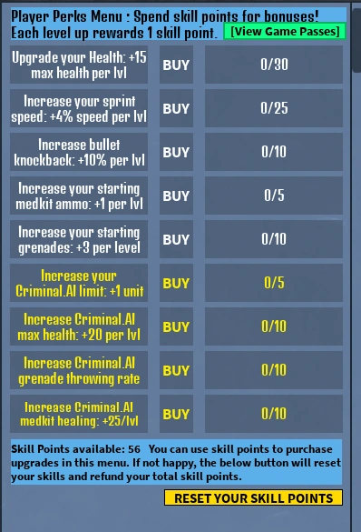 Perks Menu & Game Menu | Infamy Wiki | Fandom