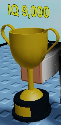 9K IQ Trophy | Roblox iq obby Wiki | Fandom