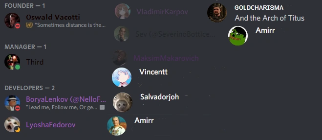 The Development team | Roblox Italian republic: Rome Wiki | Fandom